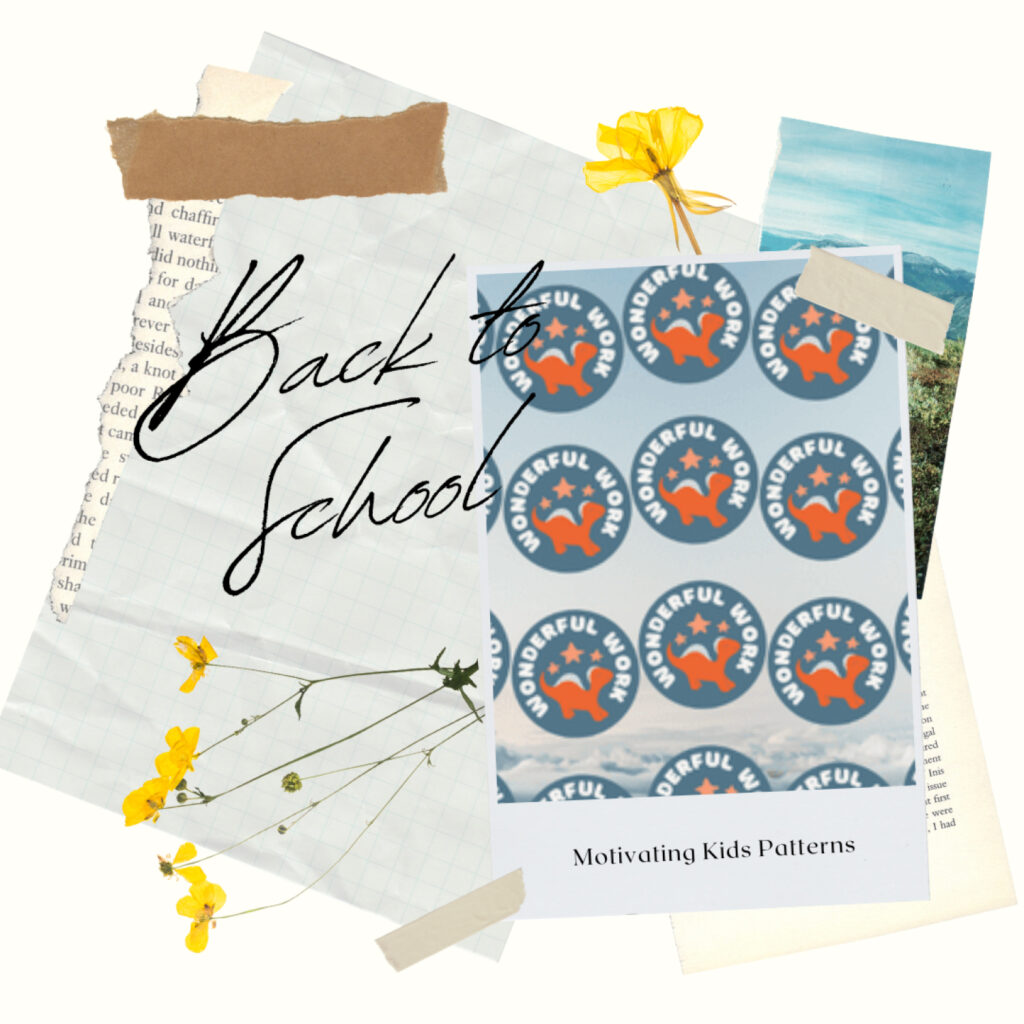 Back to School Motivating Kids Patterns on Sky Blue Background | Master ...