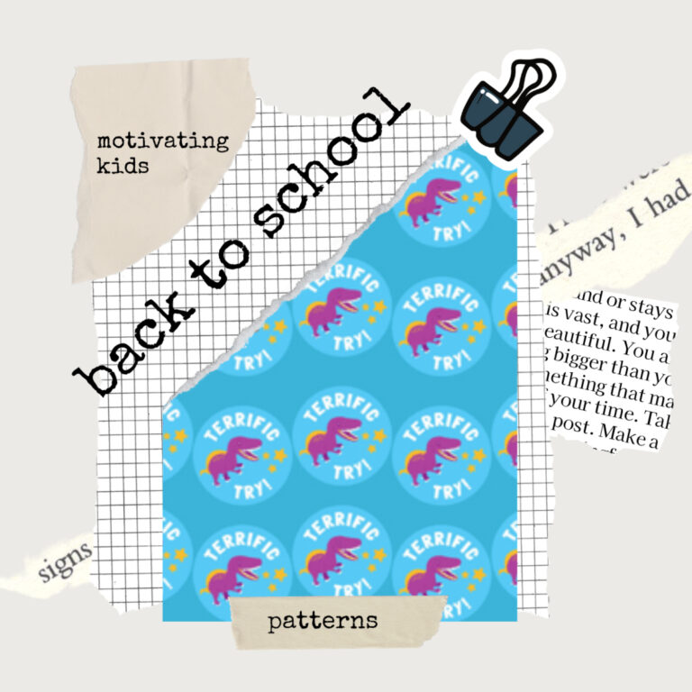 Back to School Motivating Kids Patterns on Sky Blue Background ...