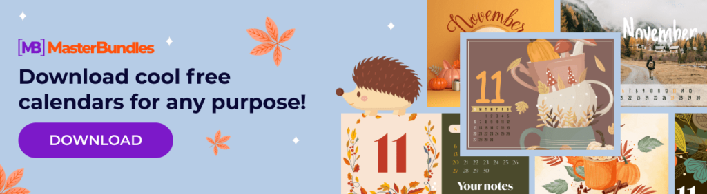 40+ Best Printable November Calendar Designs for 2022
