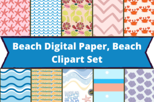 12 Patterns - Beach Clipart Set – MasterBundles