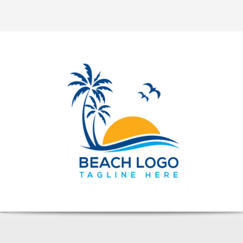 Modern Beach Logo Vector Illustration - MasterBundles