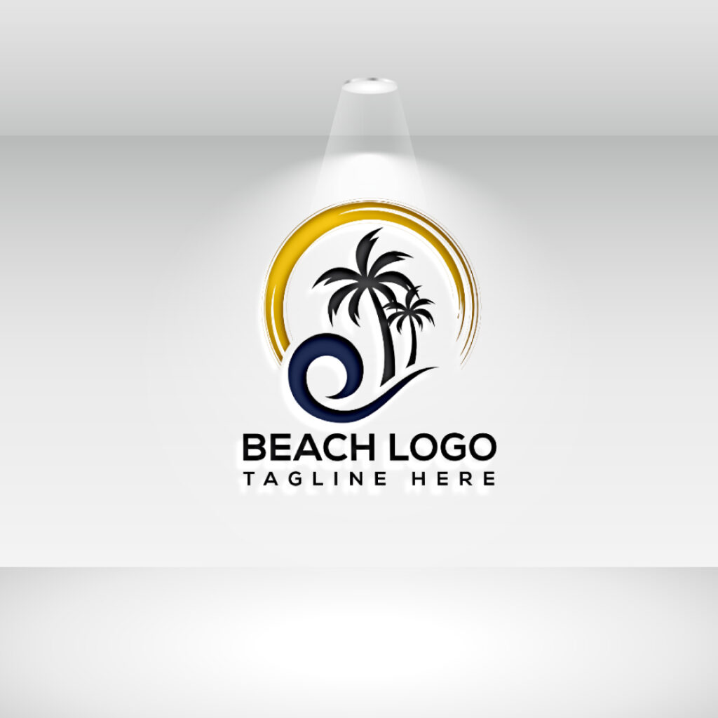 Tropical Beach Modern Logo Vector Graphics - MasterBundles
