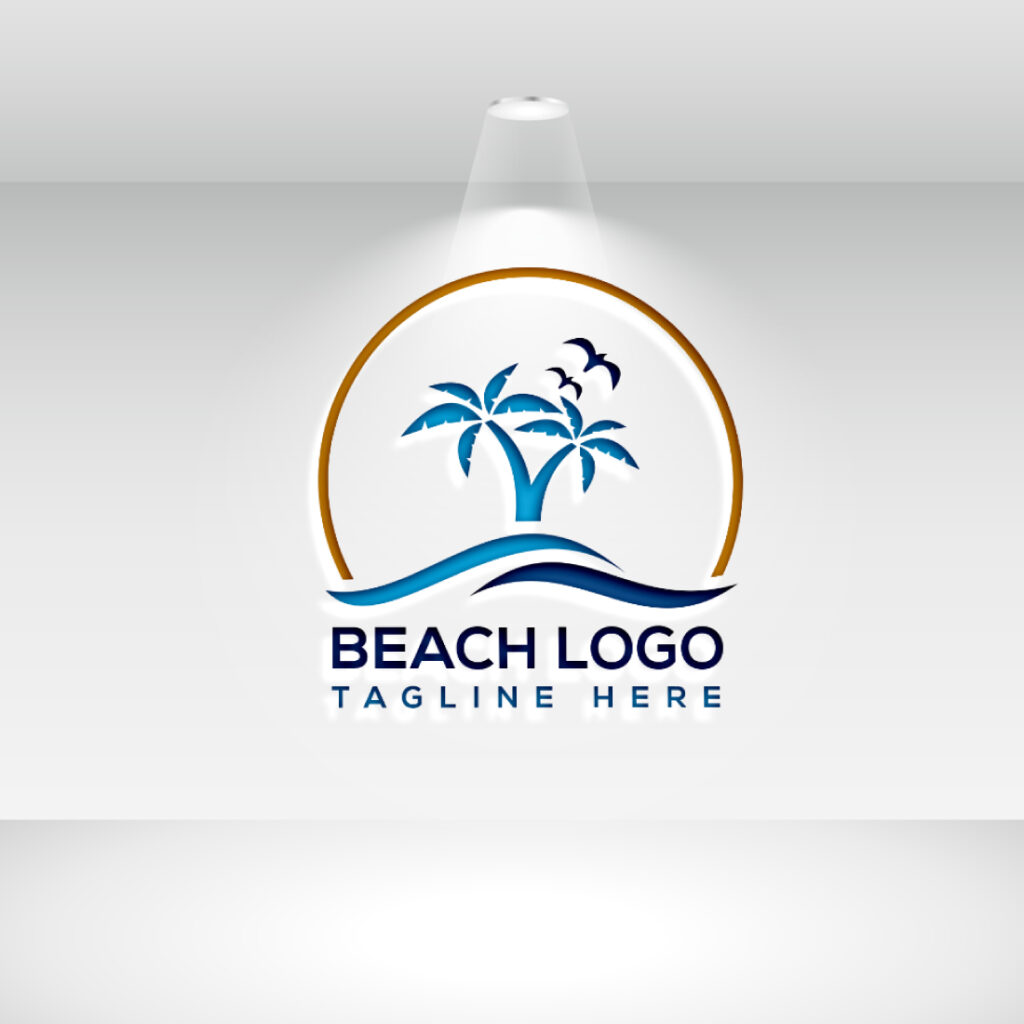Unique Beach Logo Vector Illustration - MasterBundles