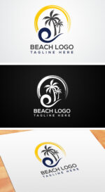 Tropical Beach Modern Logo Vector Graphics| MasterBundles