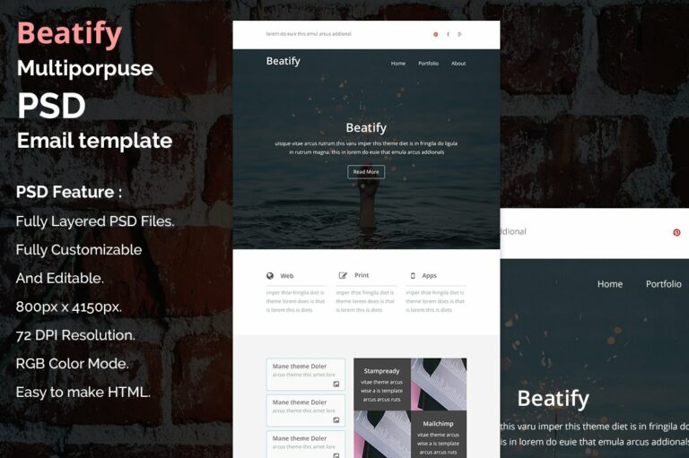 Beatify - PSD Email Template – MasterBundles