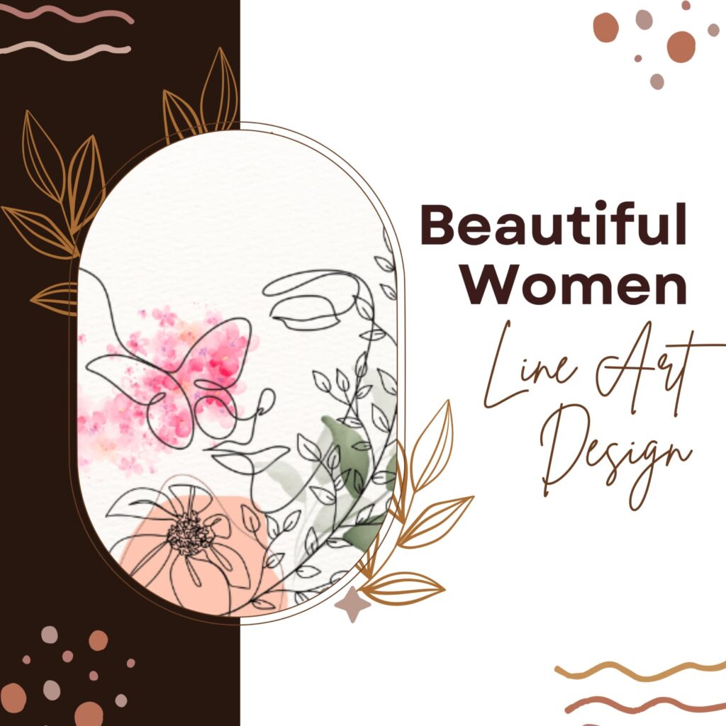 Beautiful Women Line Art Design – MasterBundles