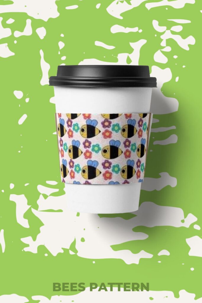 Bees and Fowers Pattern – MasterBundles