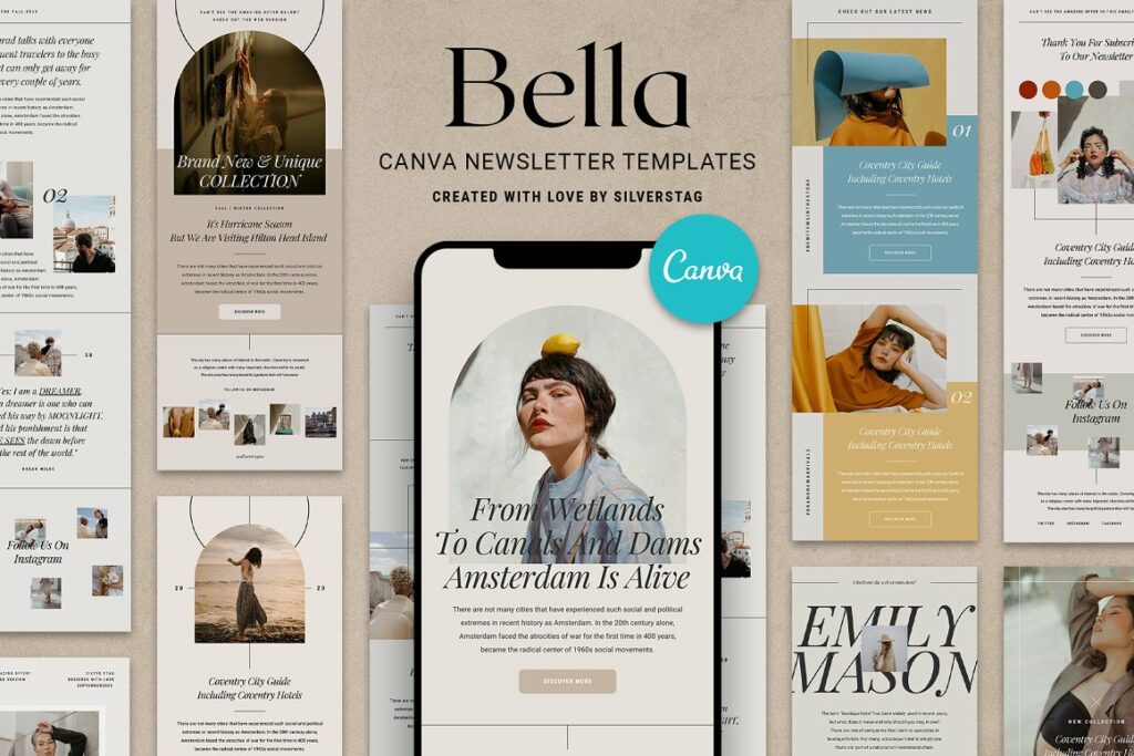 Bella - Canva Newsletter Templates – MasterBundles
