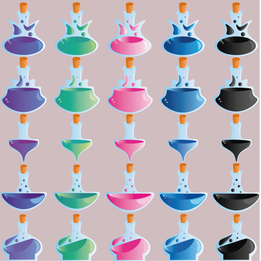 50 Vector Icons of Potions - MasterBundles