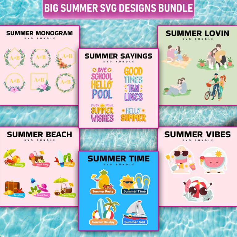 6 Hello Summer SVG Designs – MasterBundles
