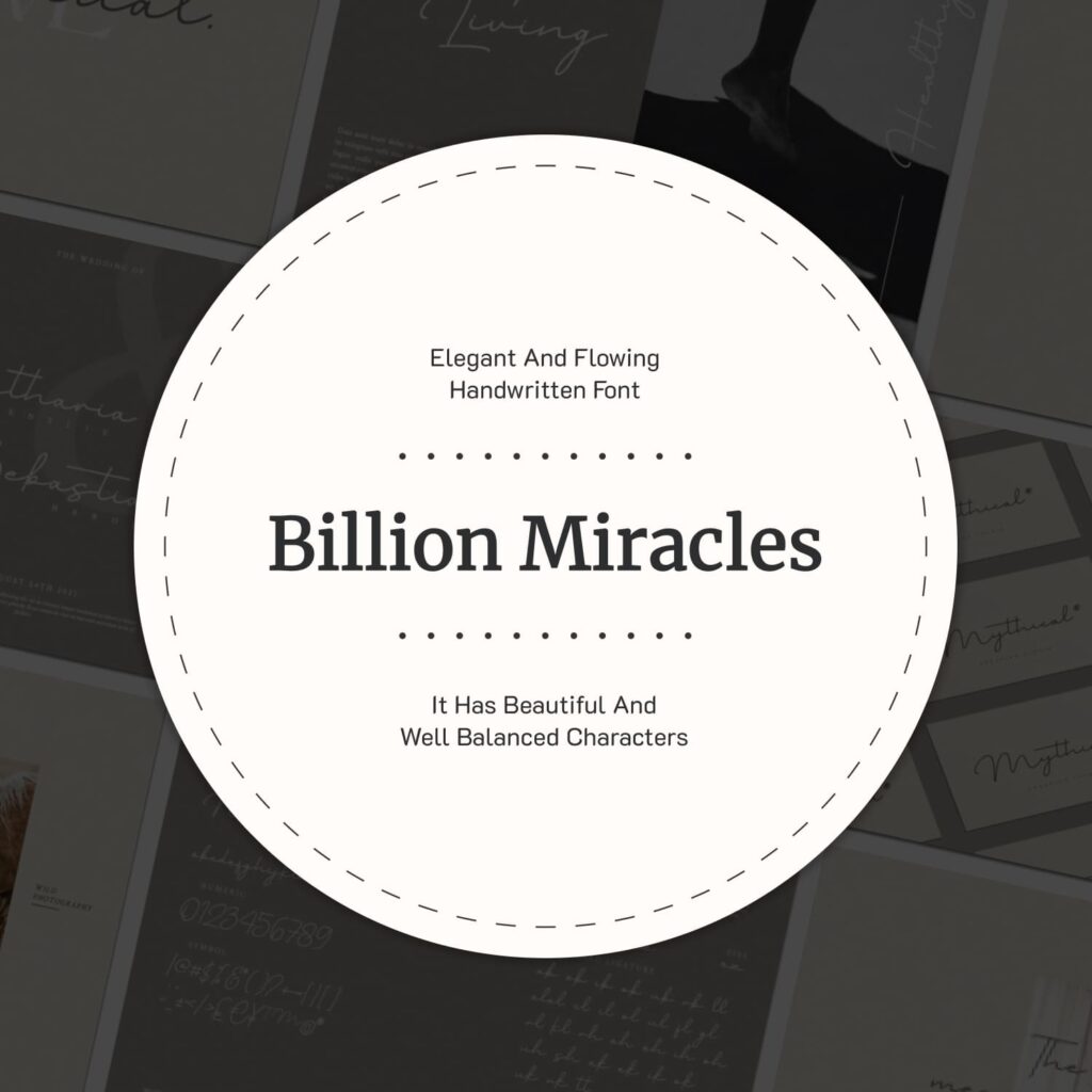 Billion Miracles Font – MasterBundles