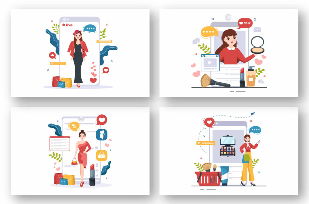 13 Beauty and Fashion Blog Illustration - MasterBundles