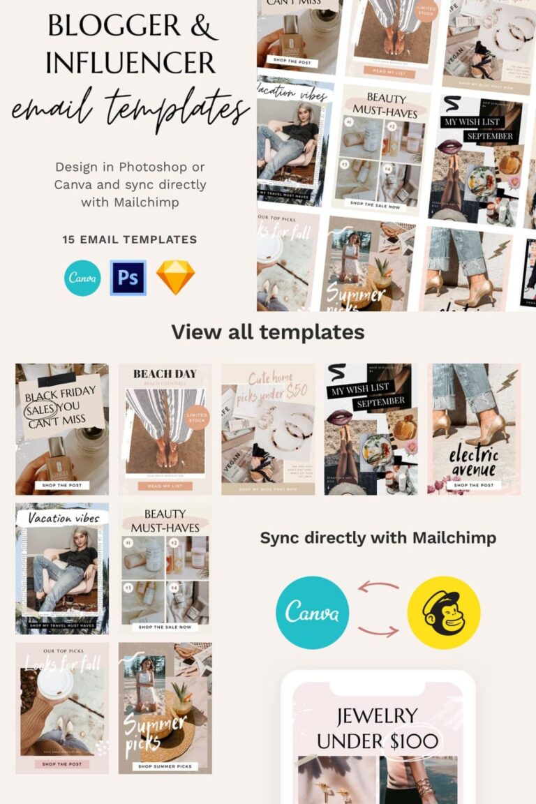 Blogger & Influencer Email Templates – MasterBundles