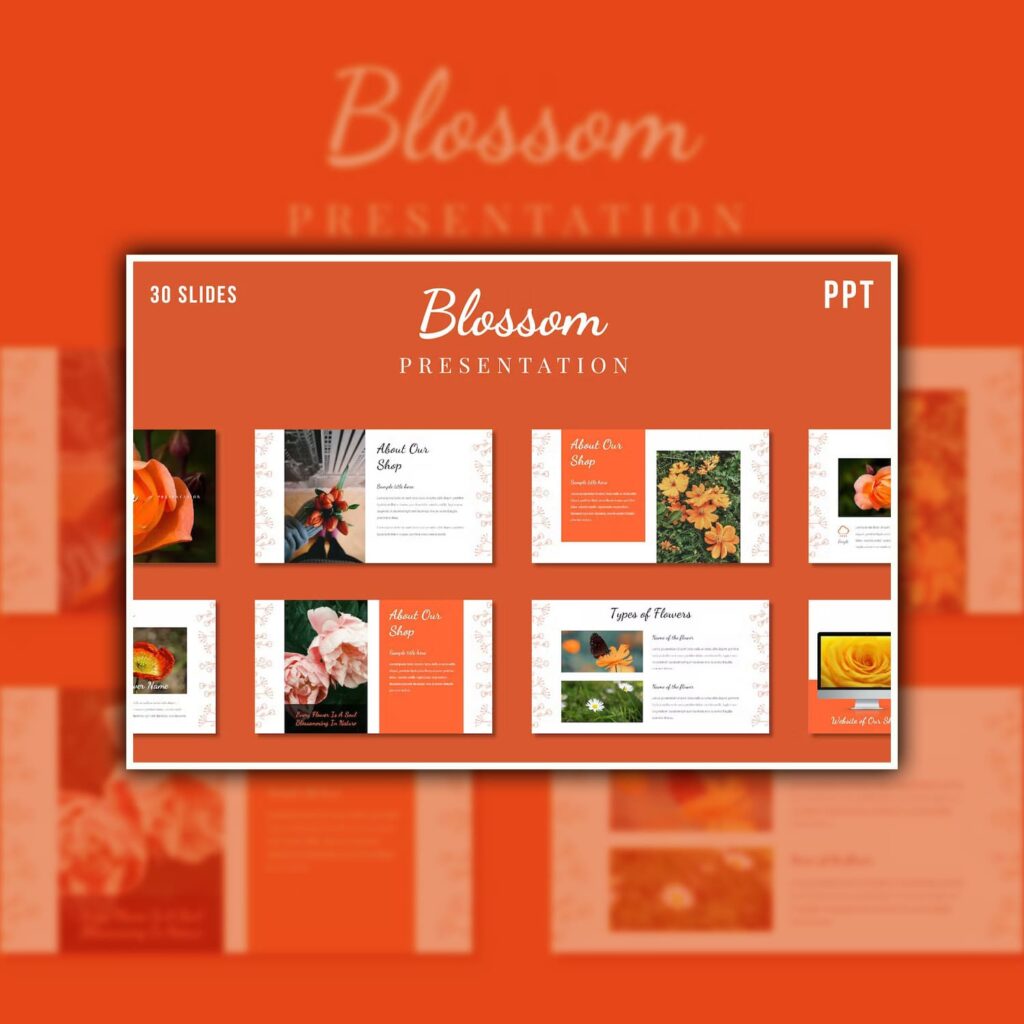 Spring Flowers Powerpoint Template Free | MasterBundles