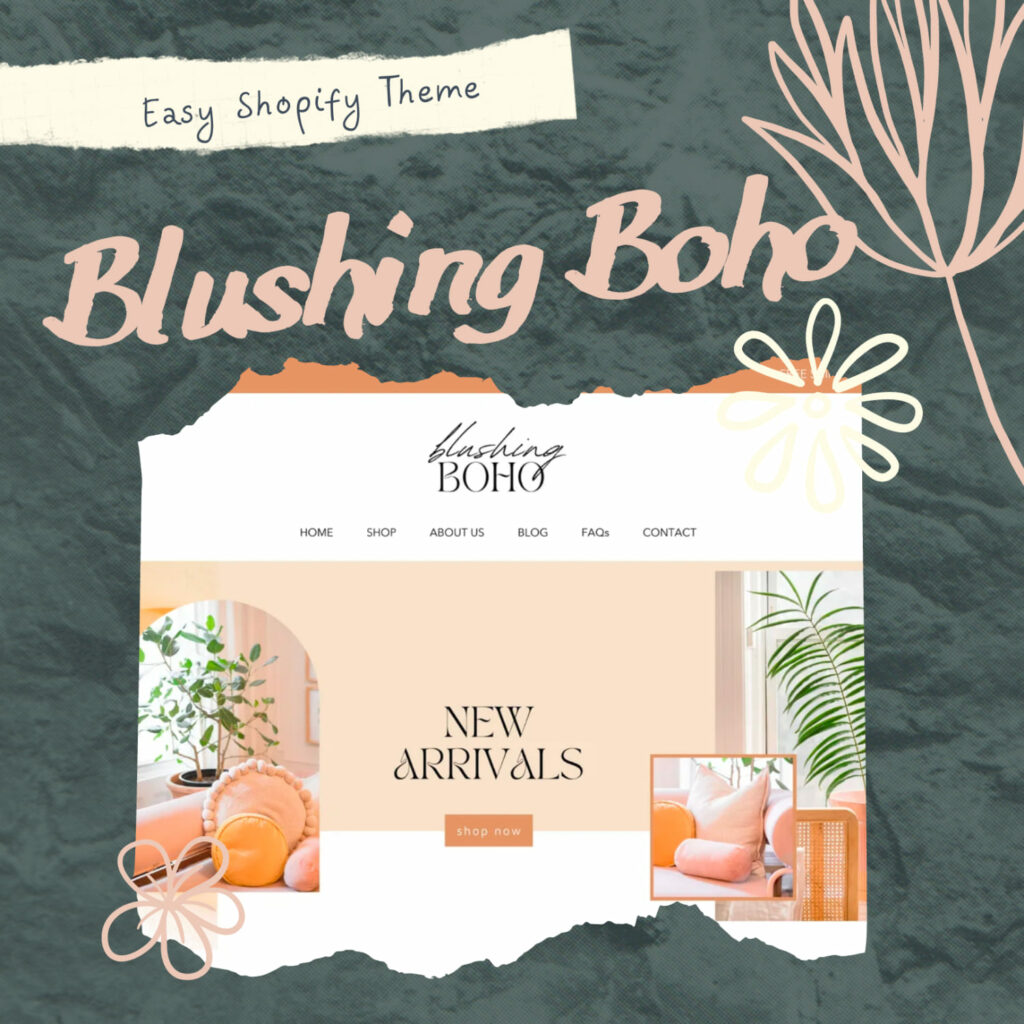 Easy Shopify Theme | Blushing Boho – MasterBundles
