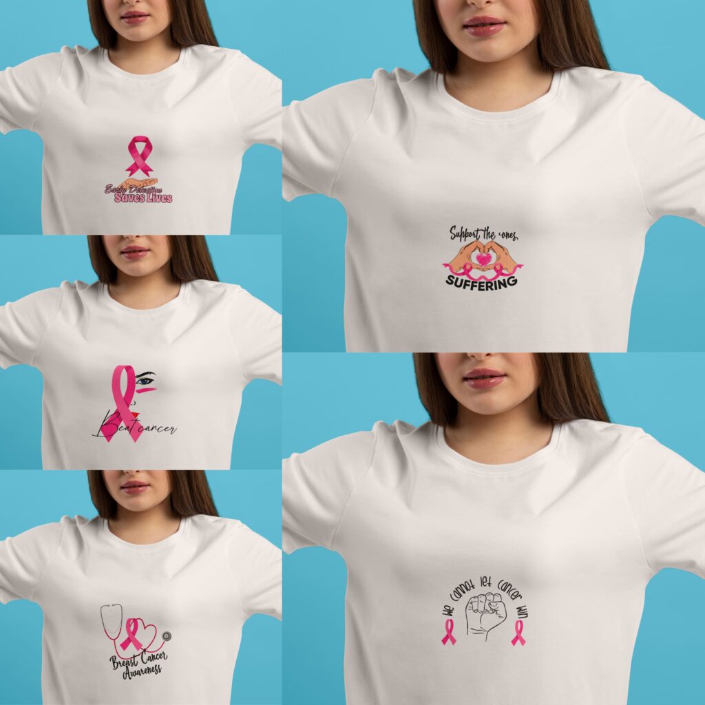 Breast Cancer Awareness SVG T-shirt Designs Bundle – MasterBundles