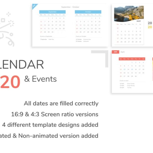 Calendar & Events Powerpoint Template | Master Bundles