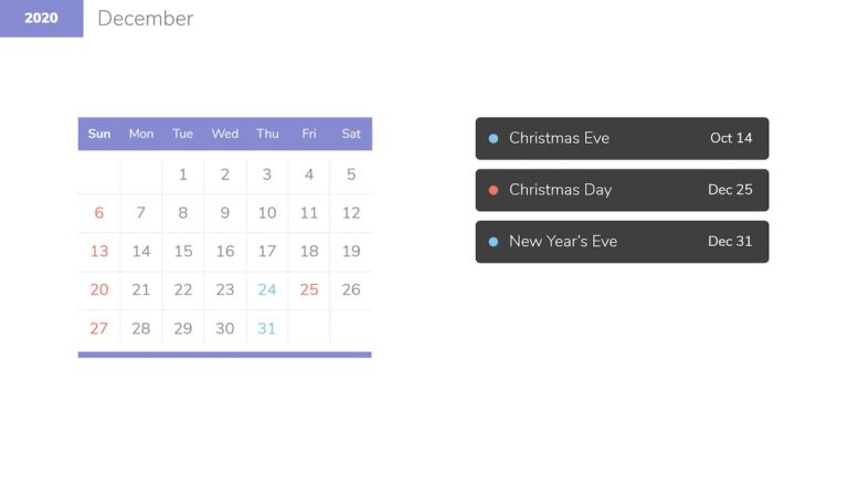 Calendar & Events Powerpoint Template – MasterBundles