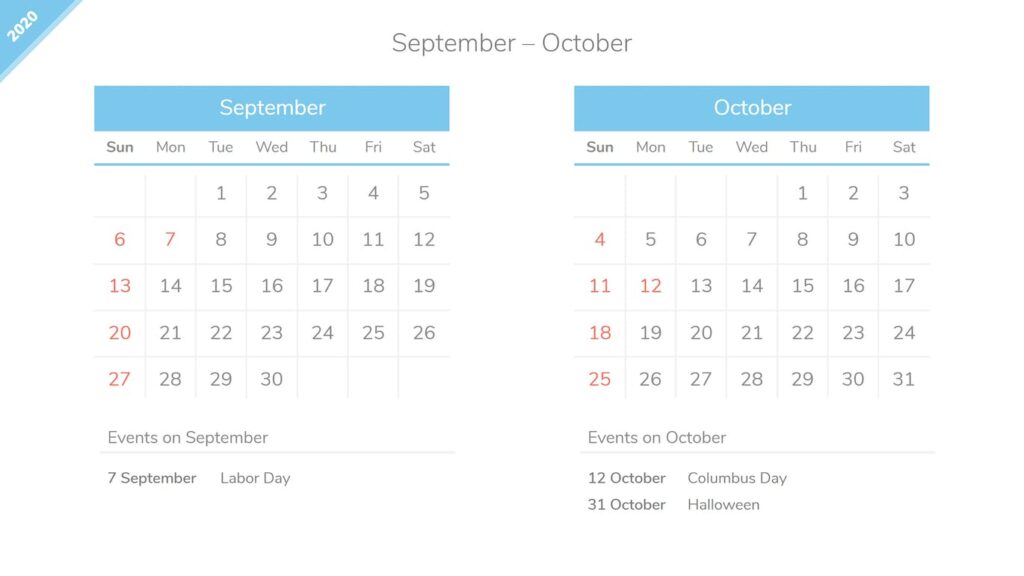 Calendar & Events Powerpoint Template – MasterBundles