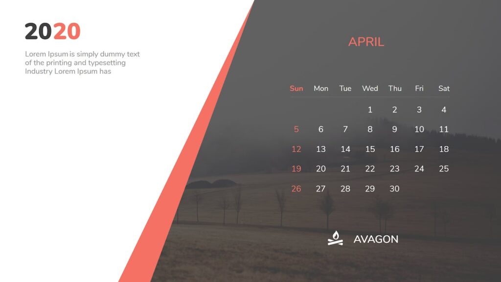 Calendar Powerpoint Template – MasterBundles