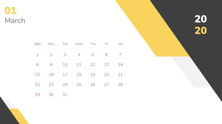 Calendar Powerpoint Template – MasterBundles