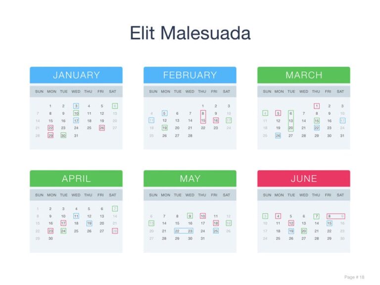 Calendar Template PowerPoint – MasterBundles