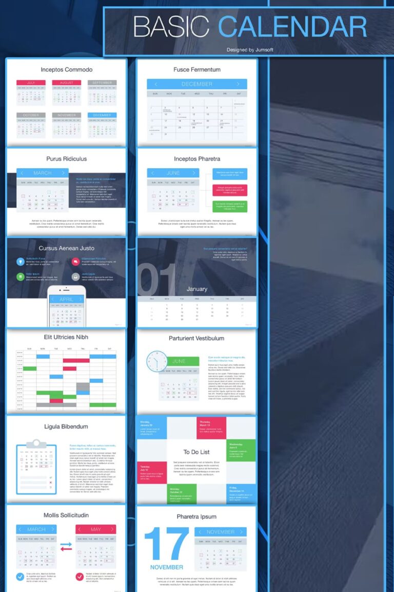 Calendar Template PowerPoint – MasterBundles