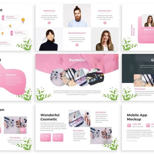 Calora - Cosmetics Powerpoint Template | MasterBundles