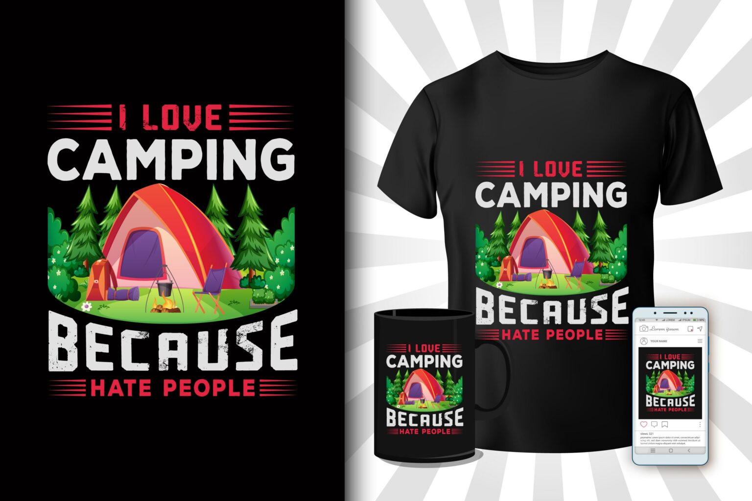 Camping T-Shirt Design Bundle - MasterBundles