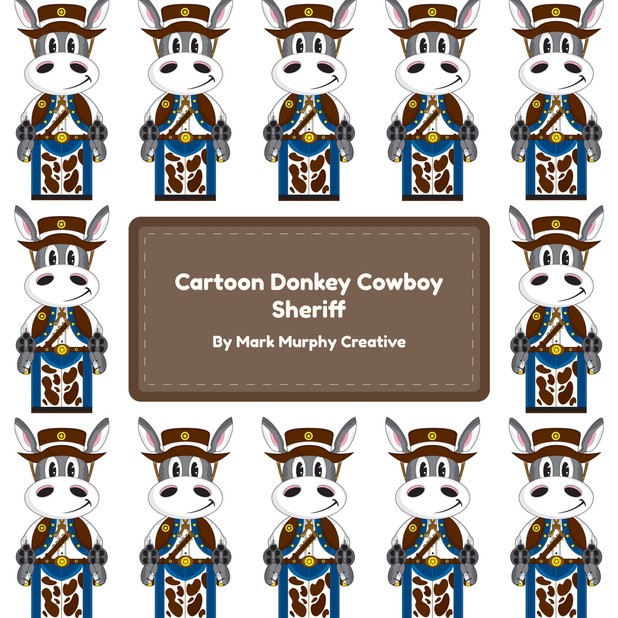 Cartoon Animal Cowboy Sheriffs Vector Illustration – MasterBundles