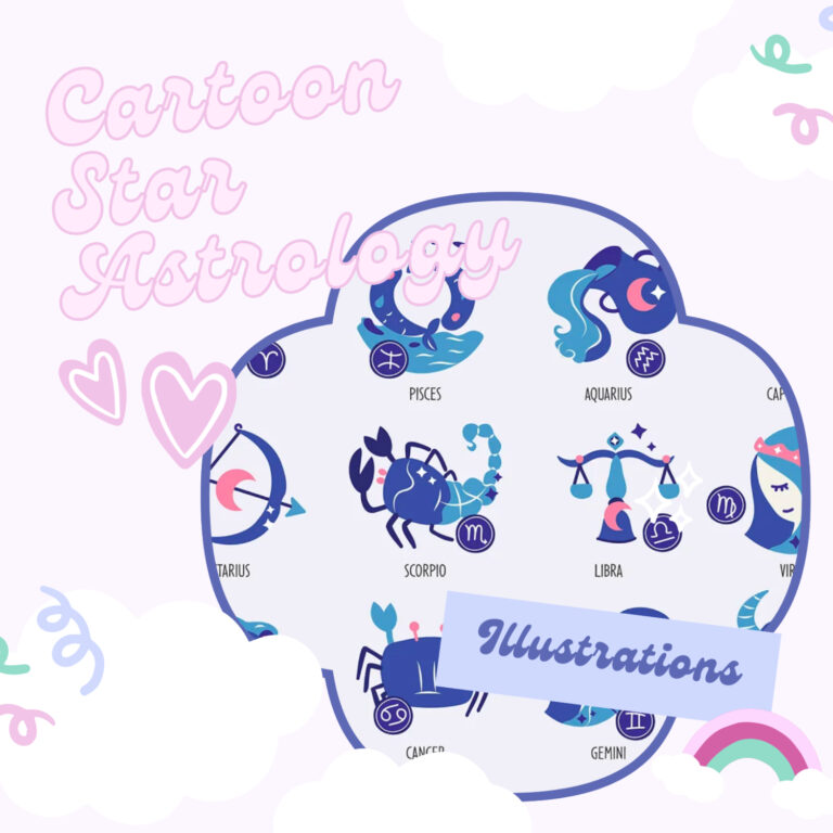 Cartoon Star Astrology Illustrations – MasterBundles