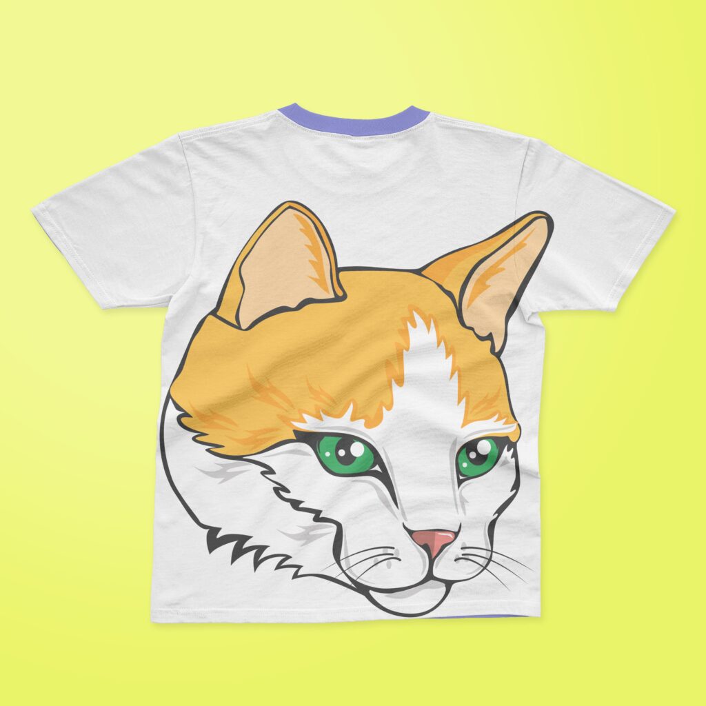 Cat Face T-shirt Designs Bundle – MasterBundles