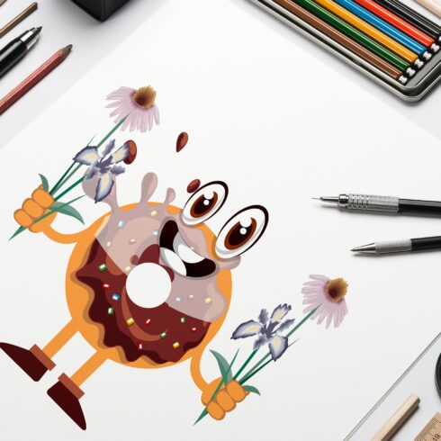 50 Donut Character and Mascot Collection Illustration | Master Bundles