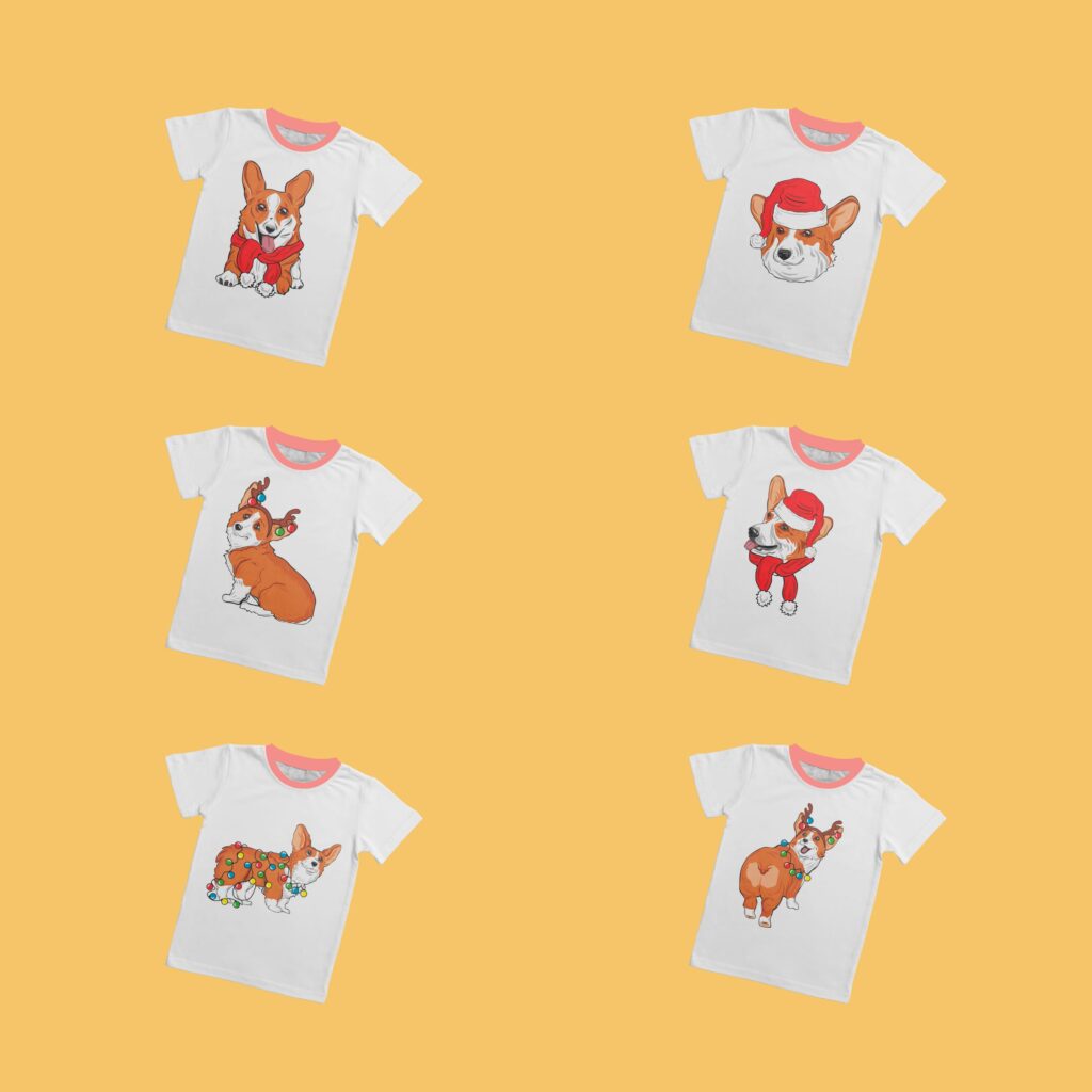Big Corgi T-Shirt Design Templates Bundle – MasterBundles