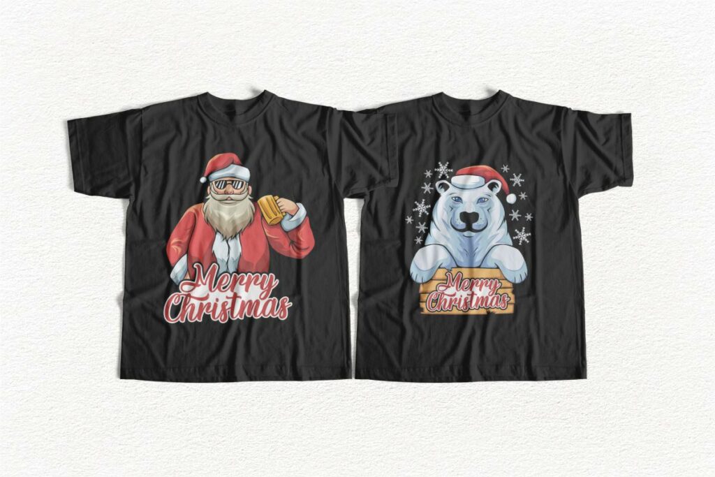 Christmas Santa Illustration T-shirt Designs Vector - MasterBundles