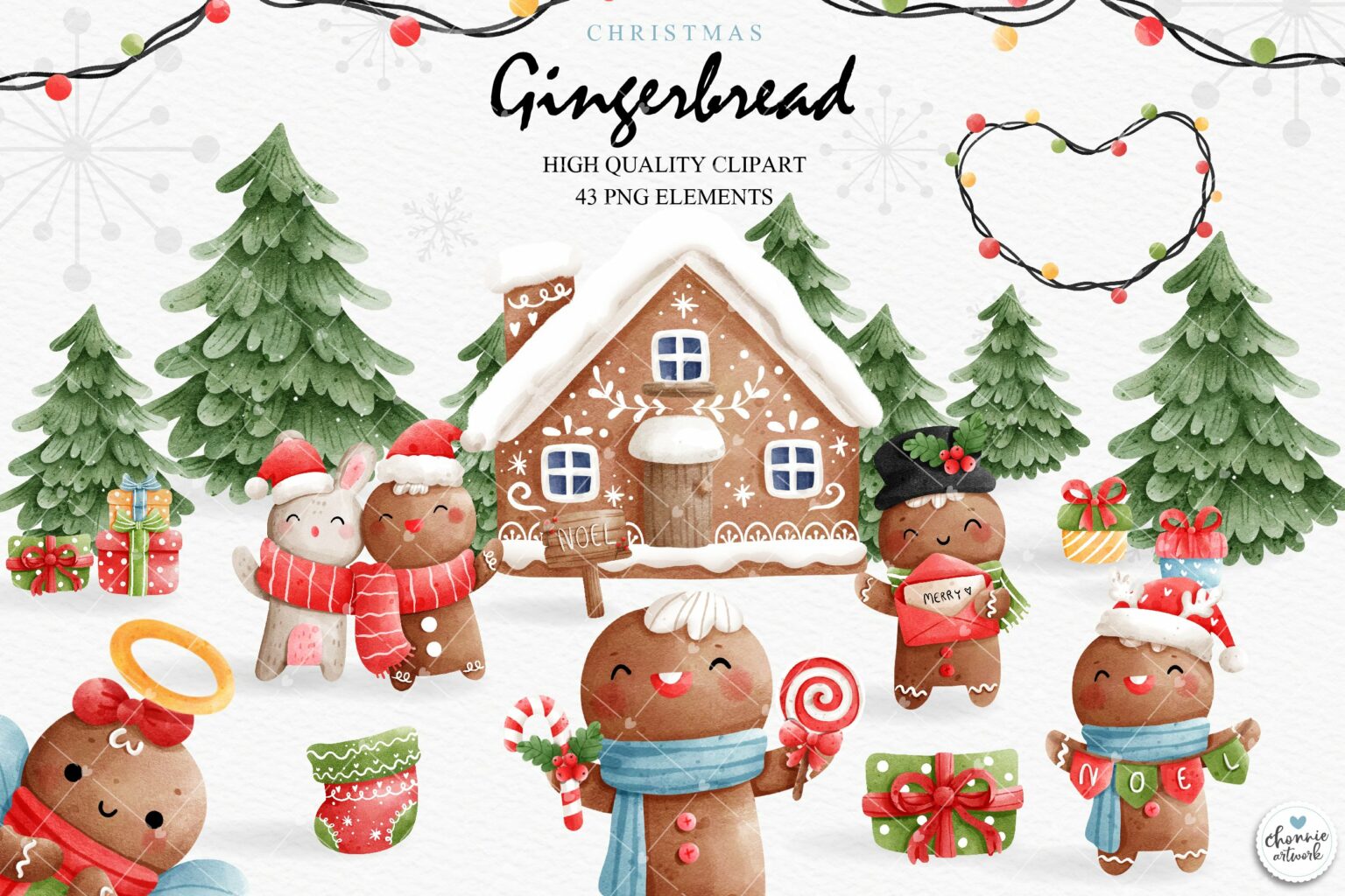 Christmas Gingerbread Man Clipart – MasterBundles