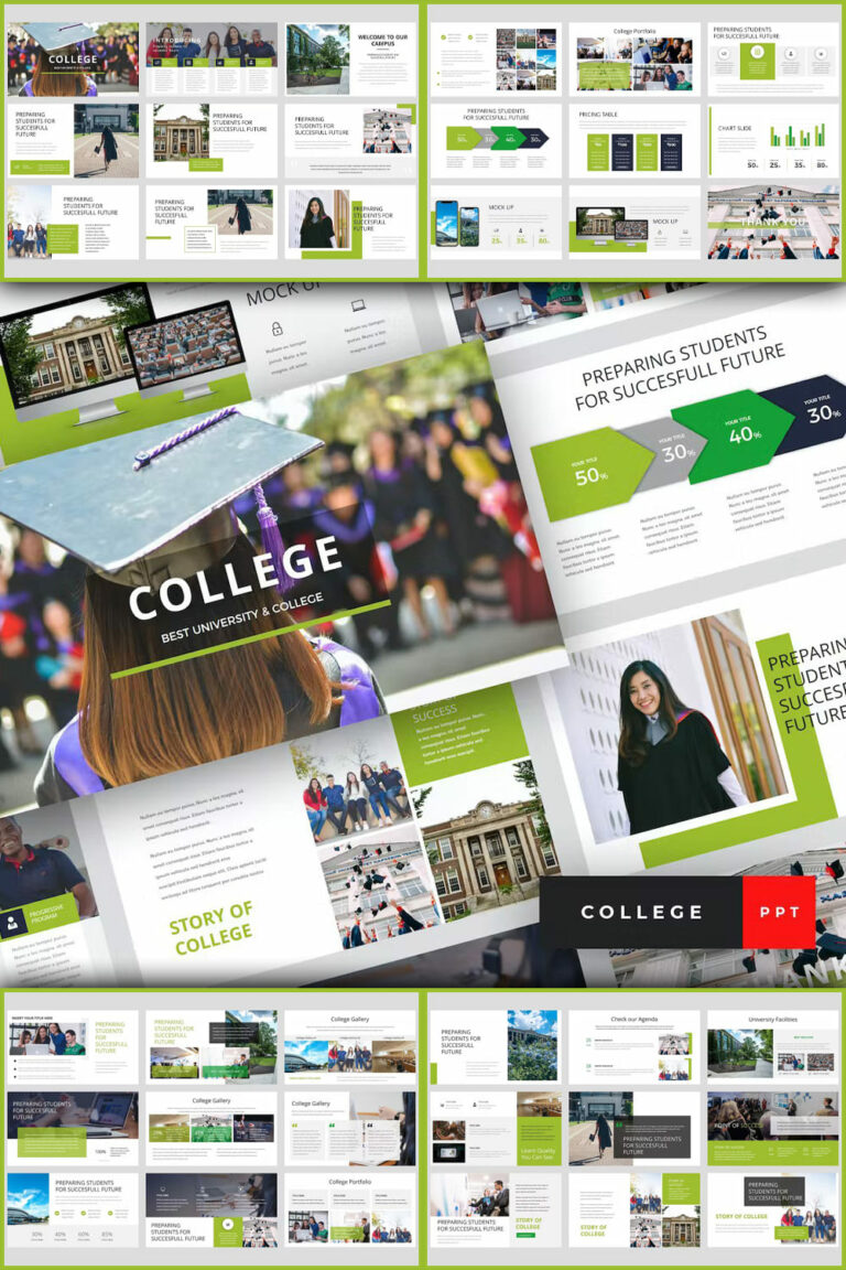 College - University PowerPoint Template – MasterBundles