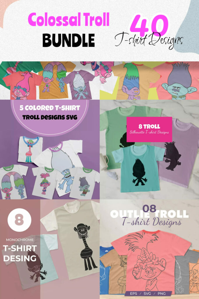 Colossal Troll T-shirt Designs Bundle – MasterBundles