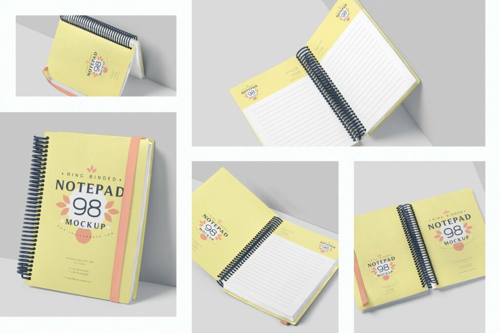 Ringed Notebook Mockups – MasterBundles