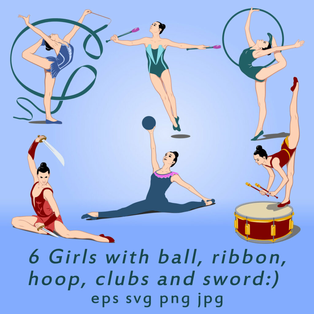 Rhythmic Gymnastics Design Graphics Bundle - MasterBundles