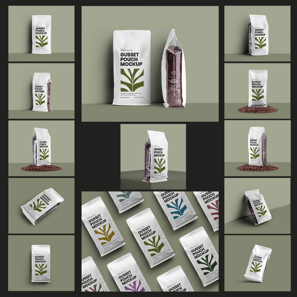 13 Side Gusset Bag with Transparent Side Mockups - MasterBundles