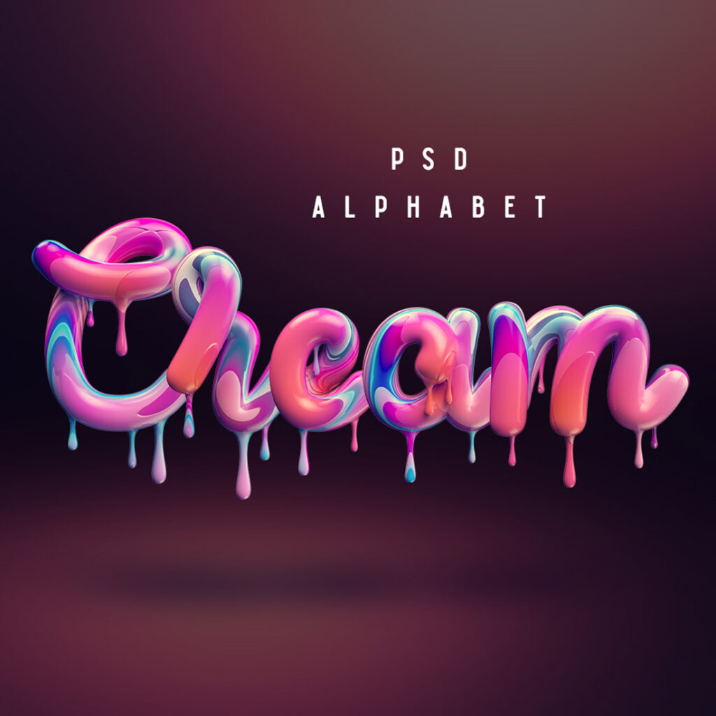 Cream alphabet - MasterBundles