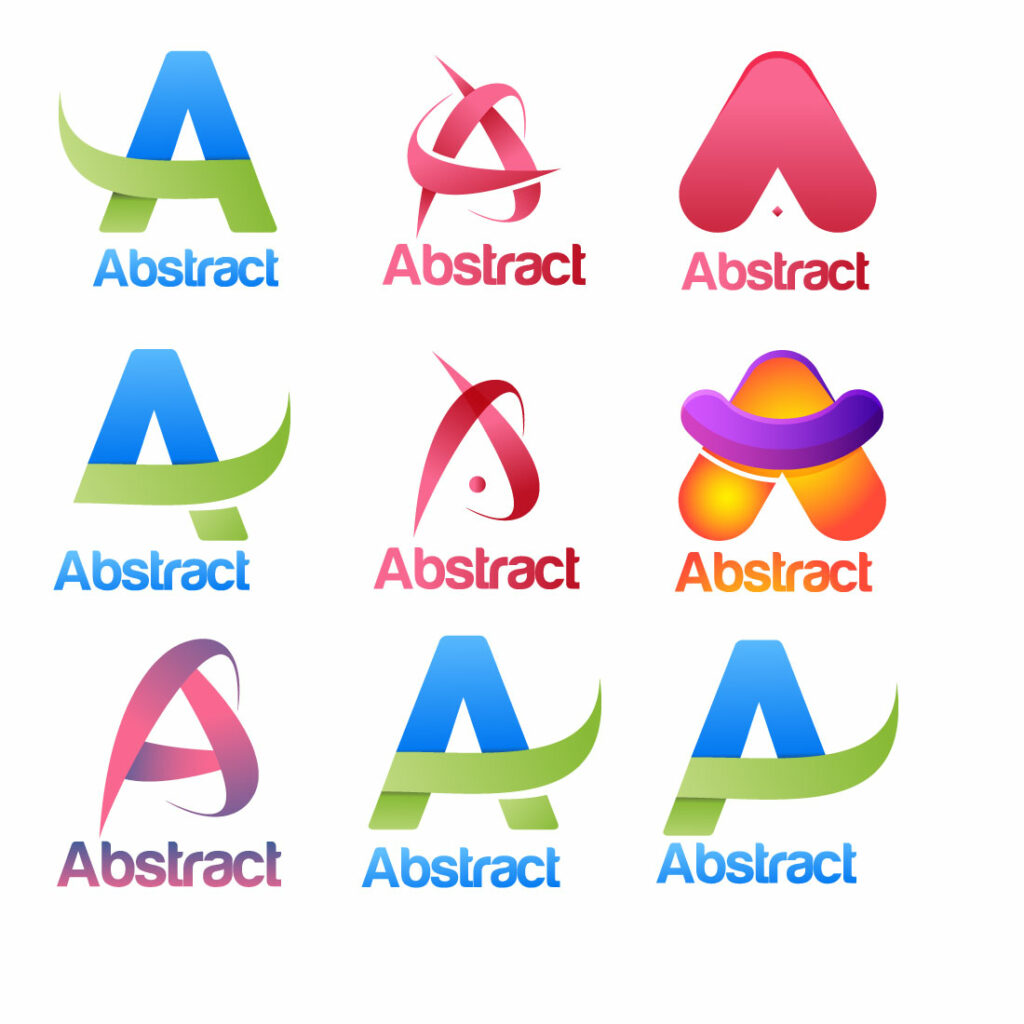 09 Creative A gradient abstract logo Bundle - MasterBundles