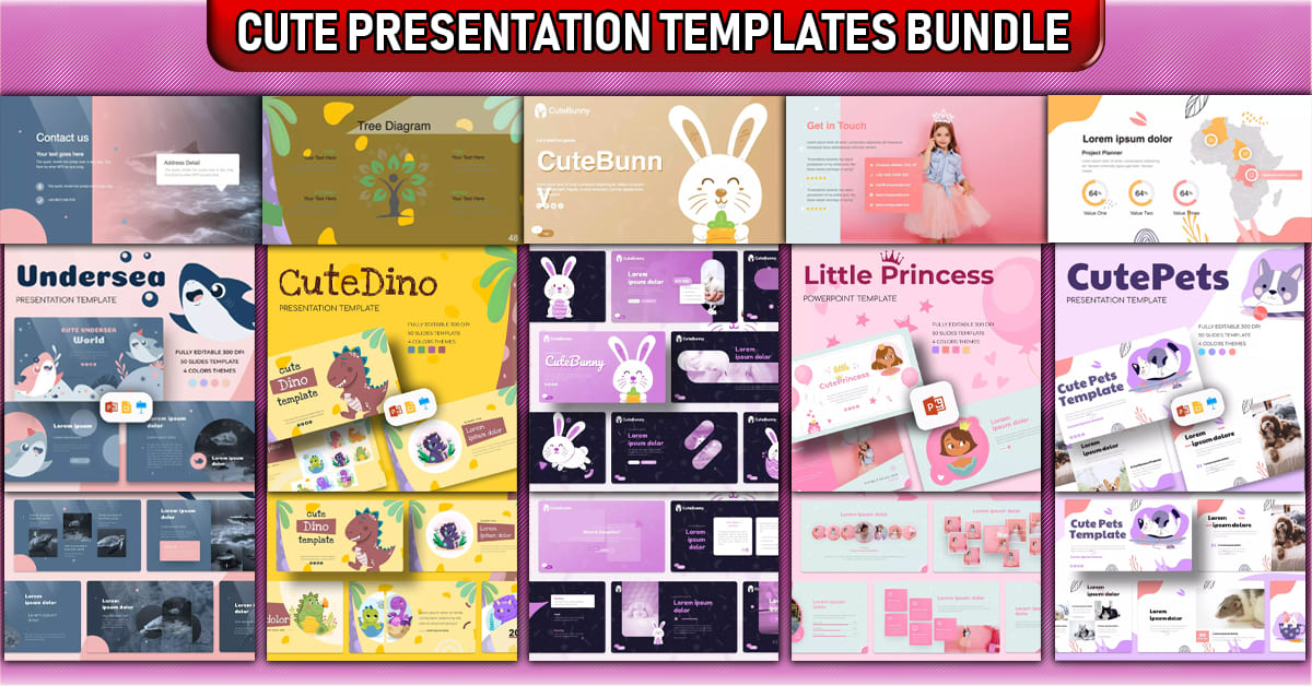 Cute Presentation Templates Bundle – MasterBundles
