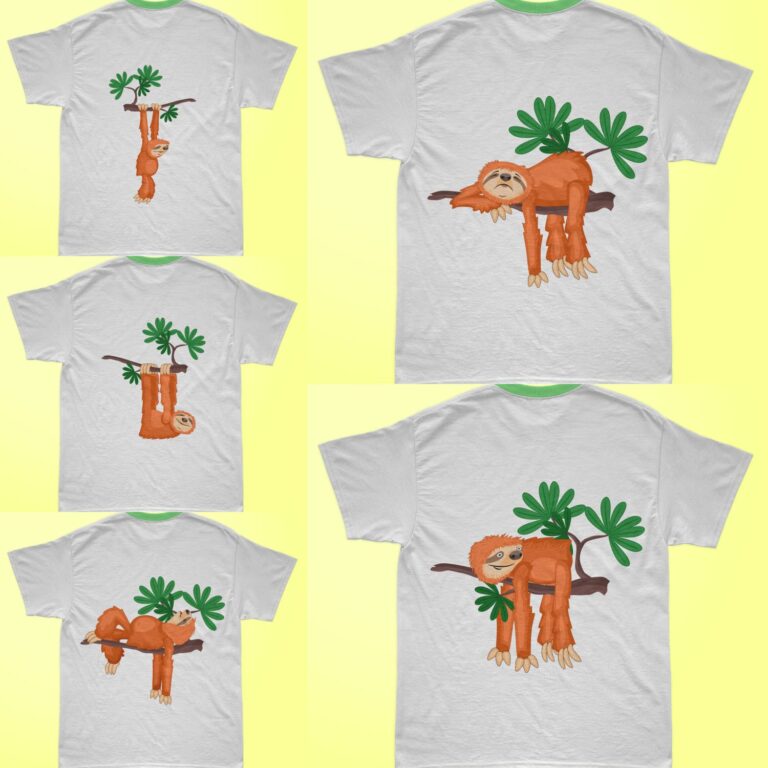 Cute Sloth SVG T-Shirt Designs Bundle – MasterBundles