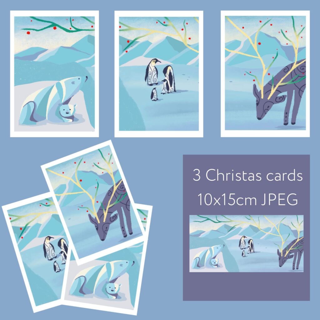 winter patterns+christmas cards - MasterBundles