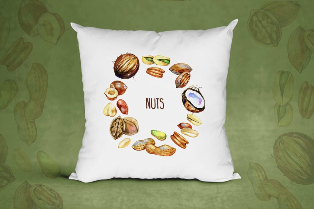 Watercolor Nuts – MasterBundles