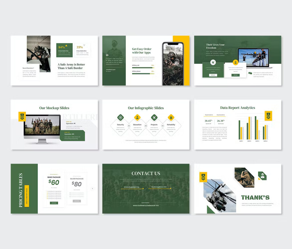 Artilleri — Military & Army PowerPoint Template – MasterBundles
