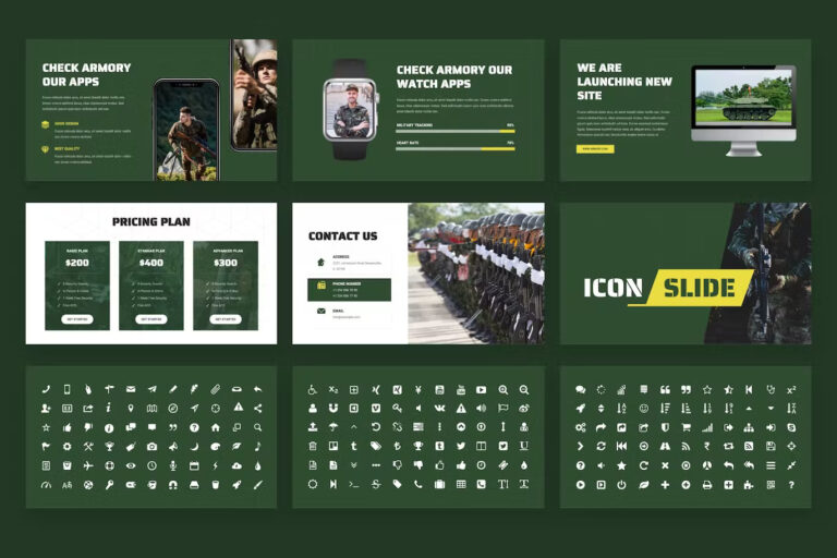 Armory - Military Education PowerPoint Template – MasterBundles