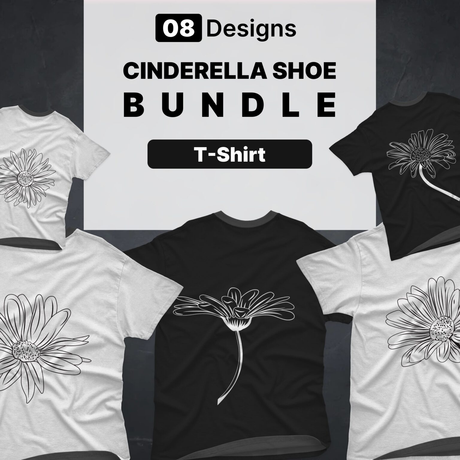 Daisy Outline SVG T-shirt Designs Bundle – MasterBundles